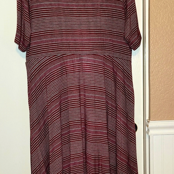 torrid | Dresses | Torrid Dress Red Wine Heather Gray Stripped Skater ...